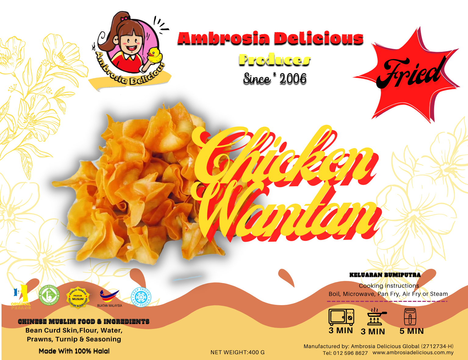 CHICKEN WANTAN – Ambrosia Delicious